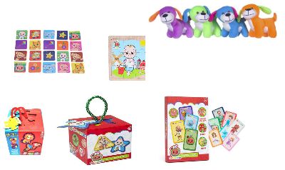 Wrapped gifts suitable for ages under 3 years from